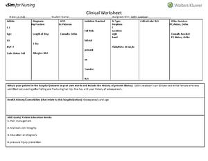 Case Studyand Care Plan Example - NSG 123 - Studocu