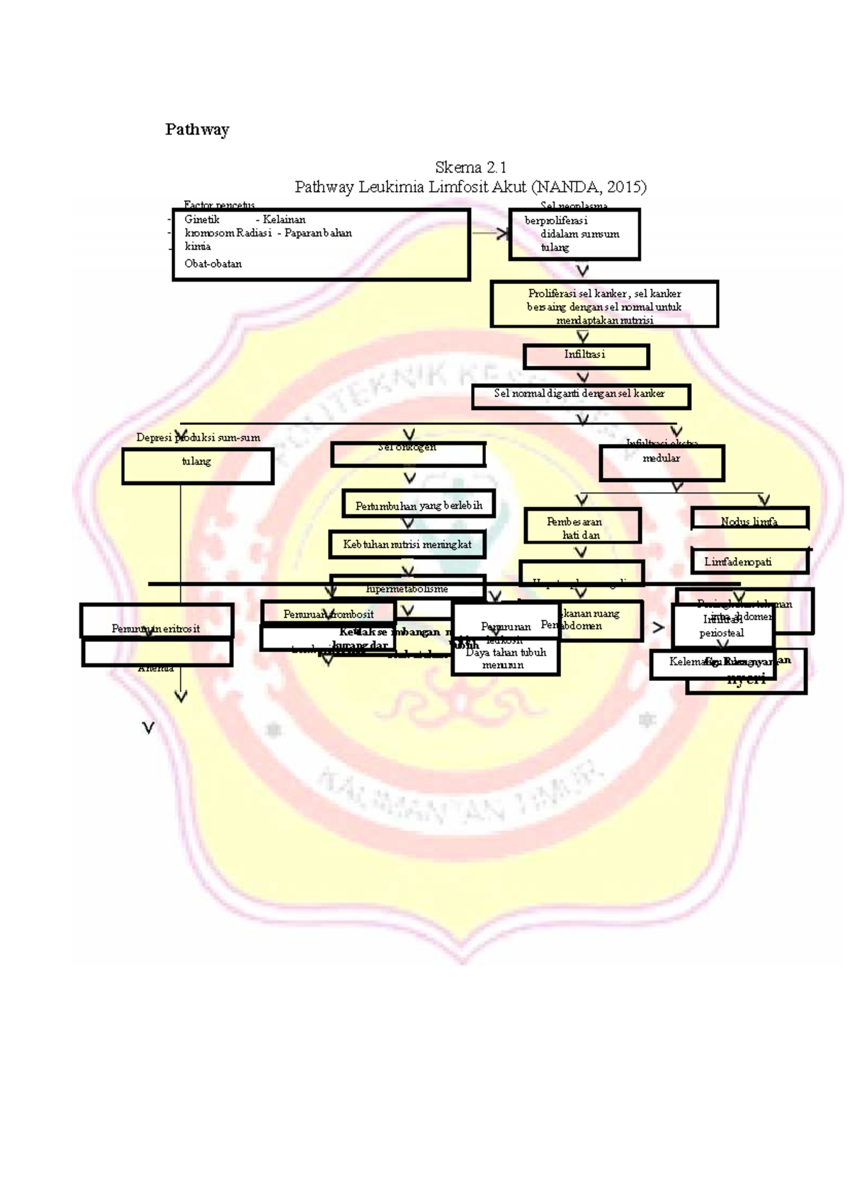 pathway asuhan keperawatan - Pathway Factor pencetus - Skema 2. Pathway Leukimia Limfosit Akut ...