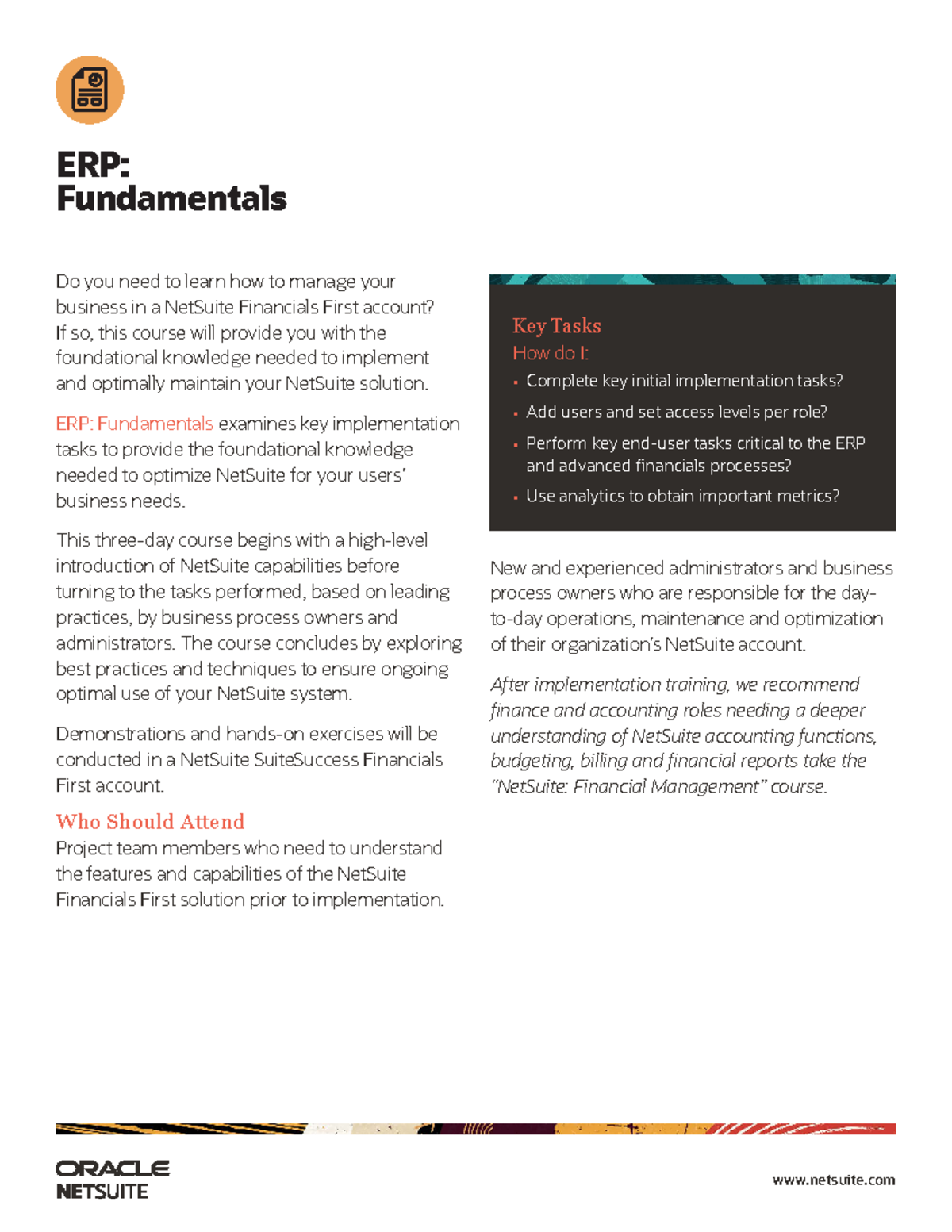 ERP Fundamentals (English) Training Data Sheet - ERP: Fundamentals Do ...