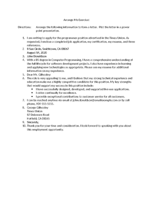 Activity no. 8 Coherence and Unity - Activity no. 8 (On Coherence and ...