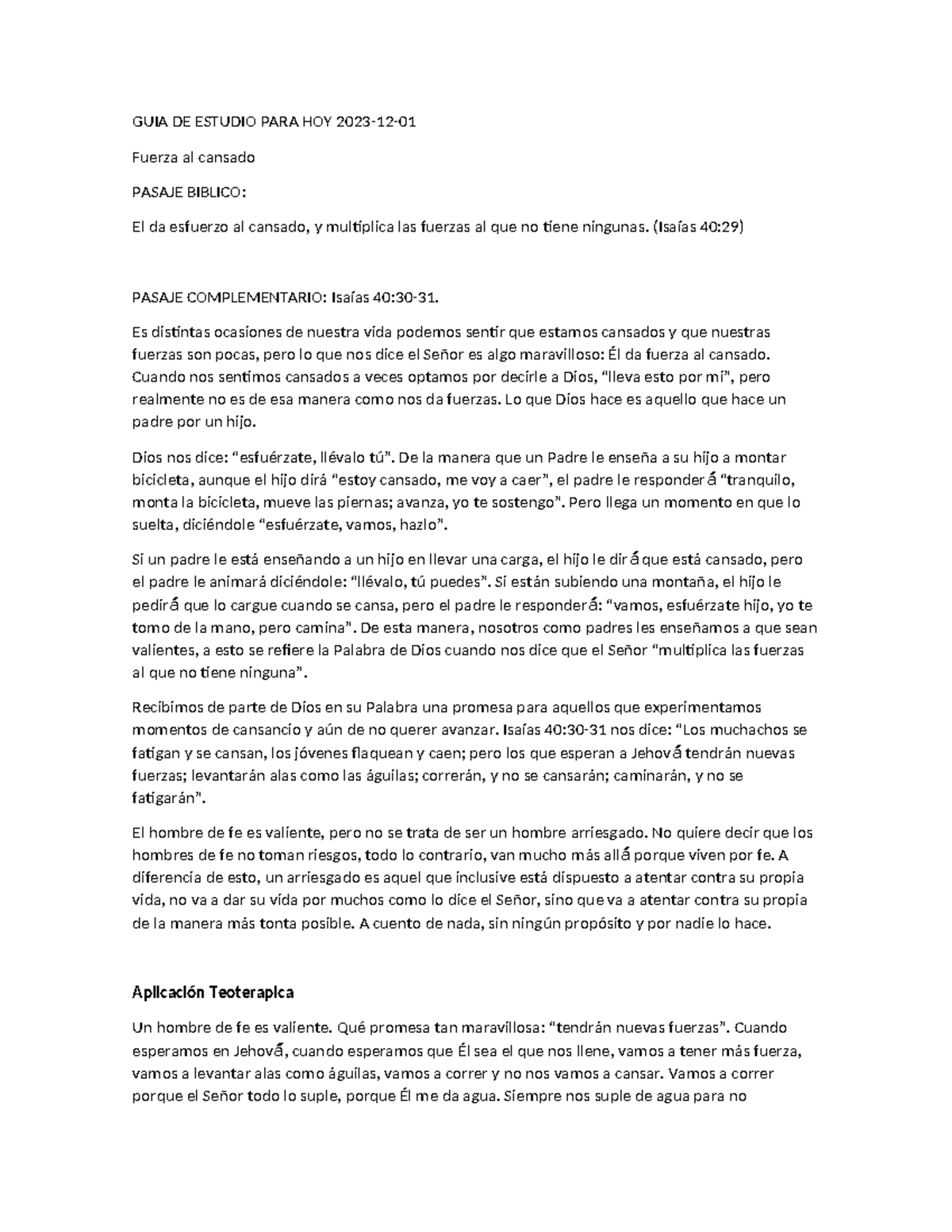 Jesus ayuda al necesitado - GUIA DE ESTUDIO PARA HOY 2023-12- Fuerza al ...