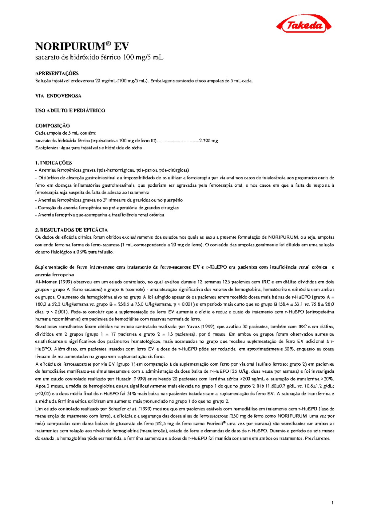 Noripurum ev bula profissional - NORIPURUM ® EV sacarato de hidróxido ...
