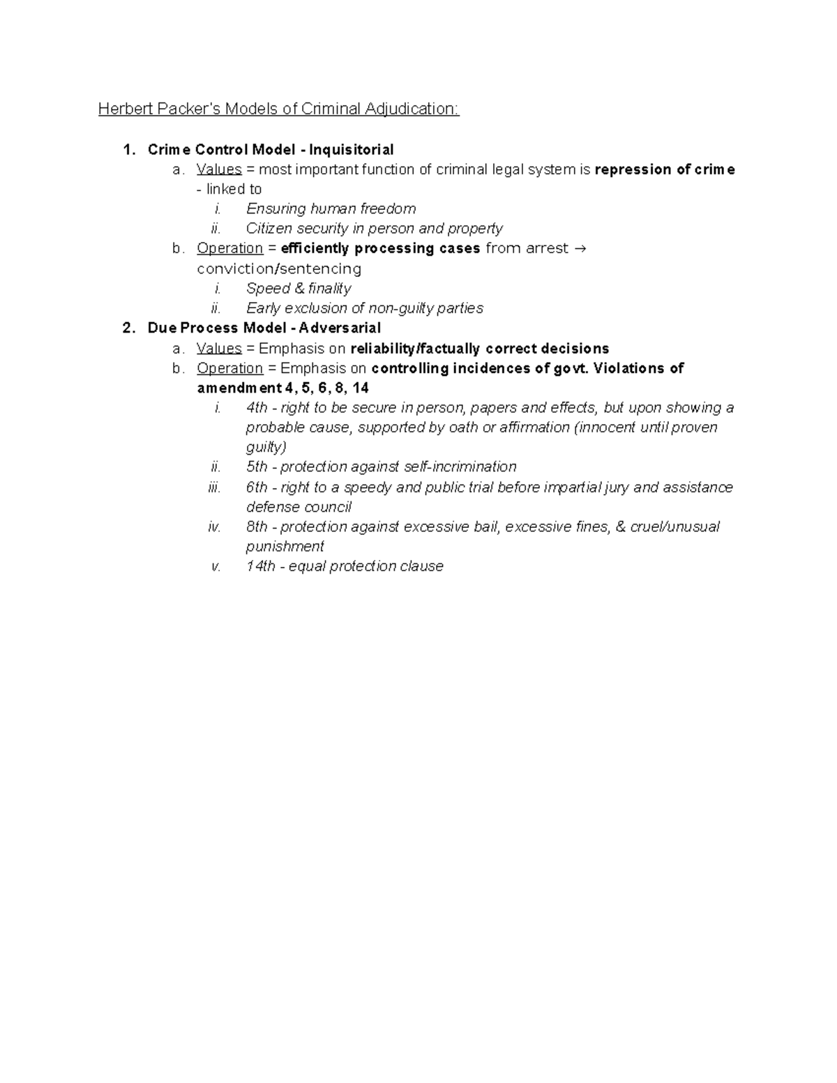 Procedural Law - Notes to guide the first essay (Specific prompt ...