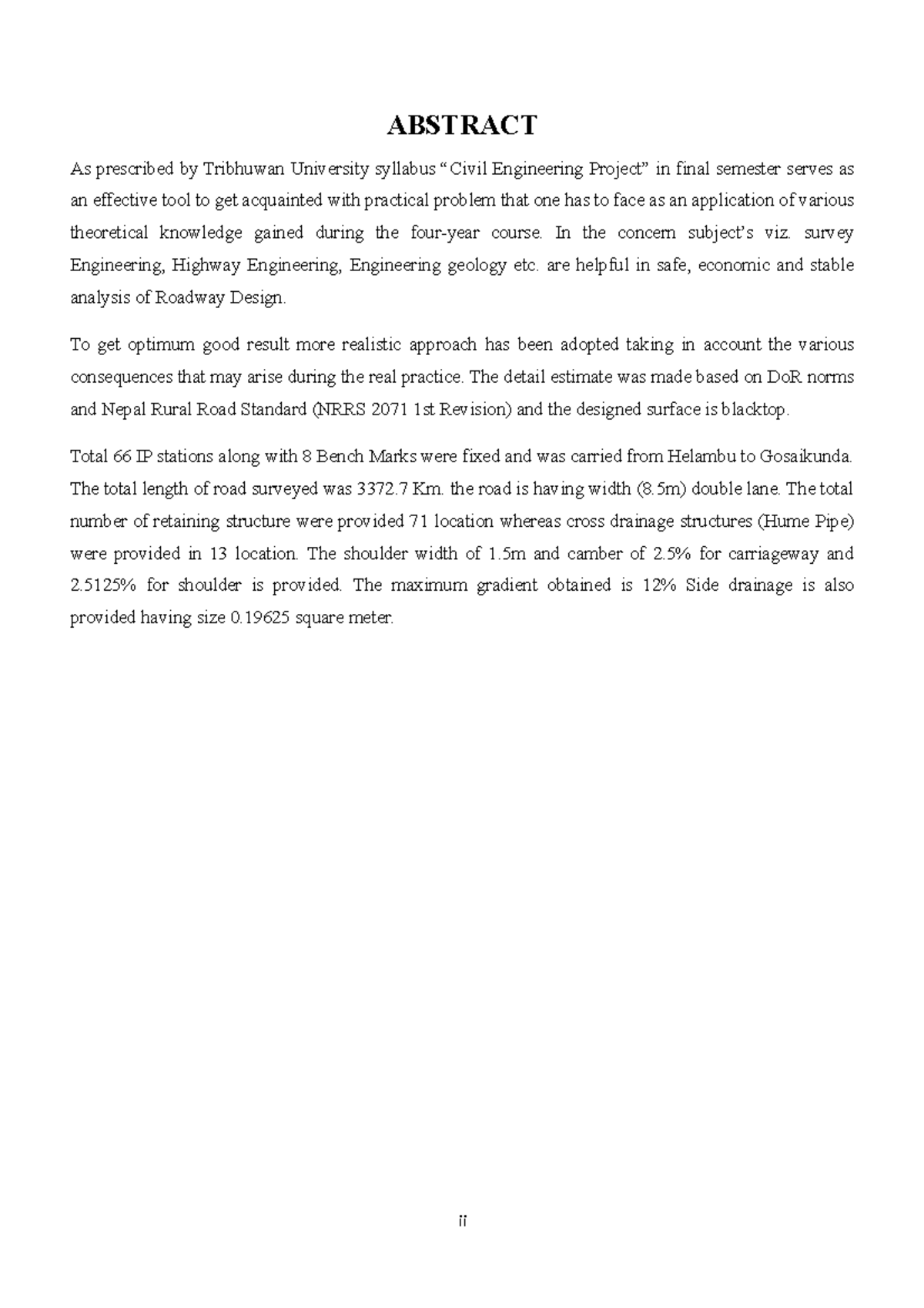 Survey Appendix - Helps in study - ABSTRACT As prescribed by Tribhuwan ...