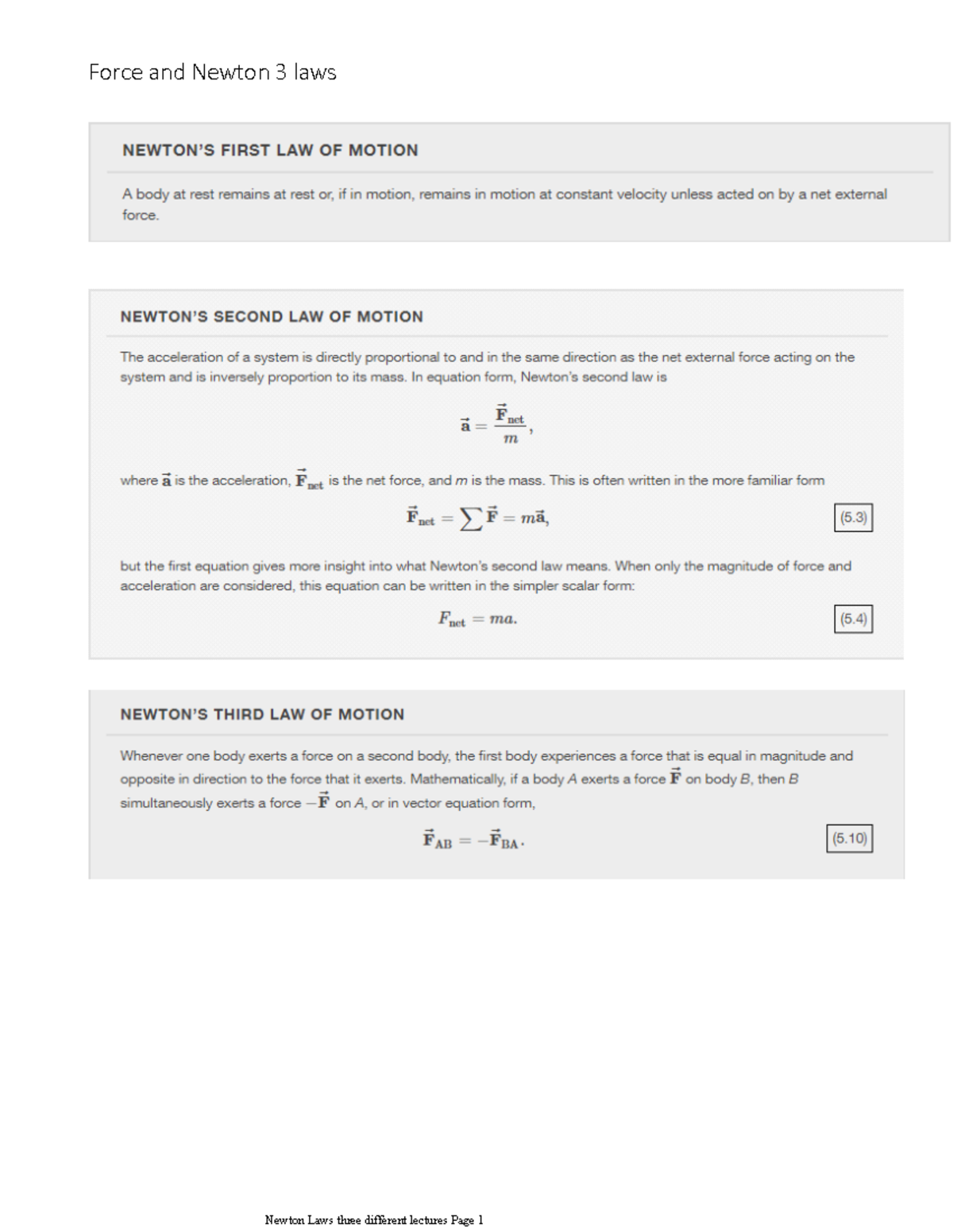 Newton's Laws Practice Problems - Force and Newton 3 laws Running Draw ...