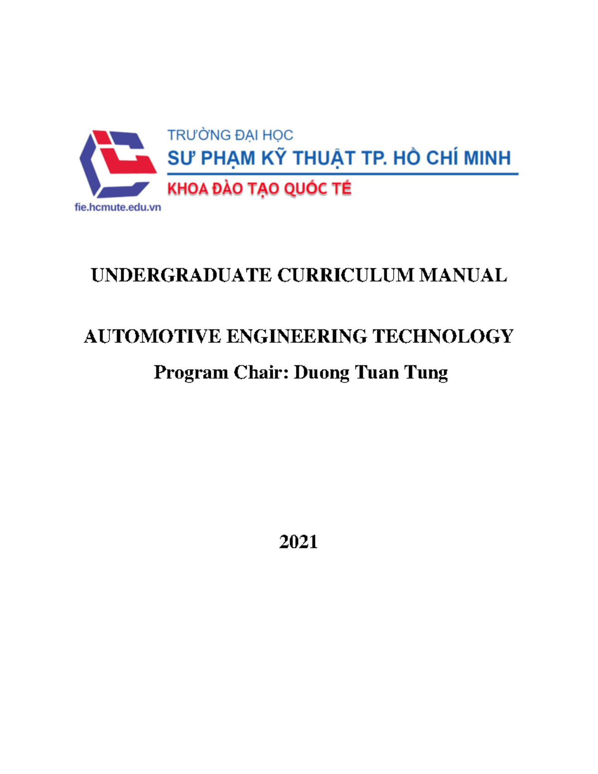 7. Automotive Engineering Technology - UNDERGRADUATE CURRICULUM MANUAL ...