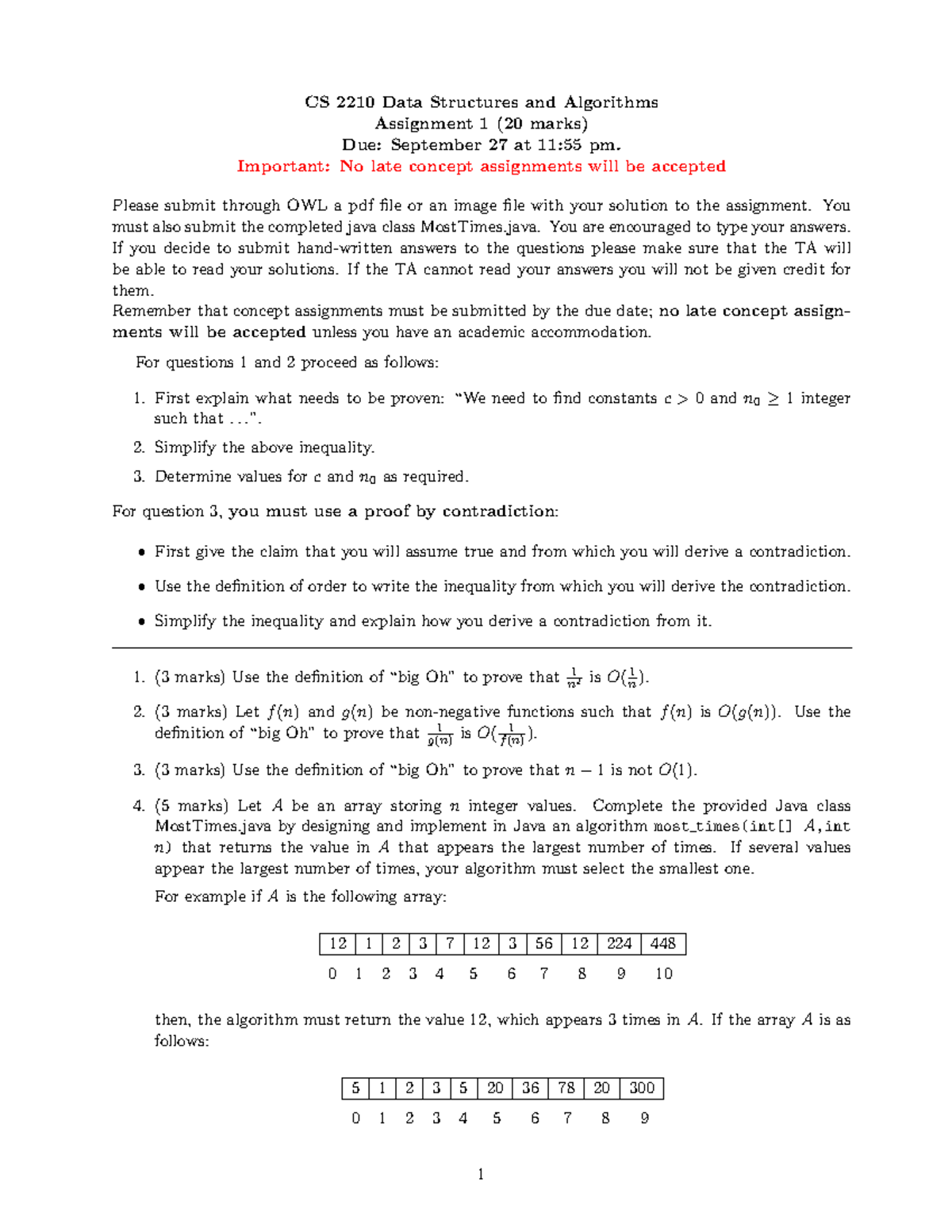 Concept assignment cs2210 - CS 2210a - UWO - Studocu