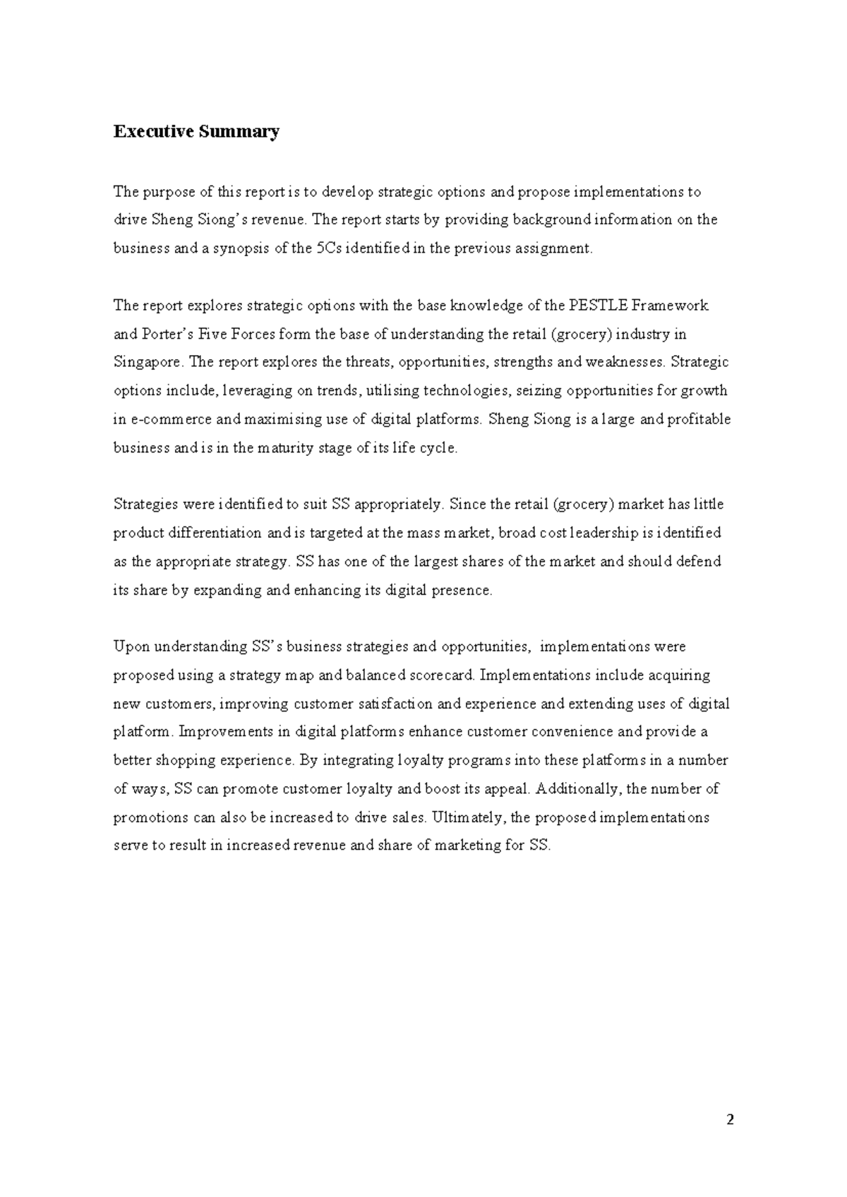 Strategic Marketing MKTG1275 A3 (HD) 2023 SEM 1 - Executive Summary The ...