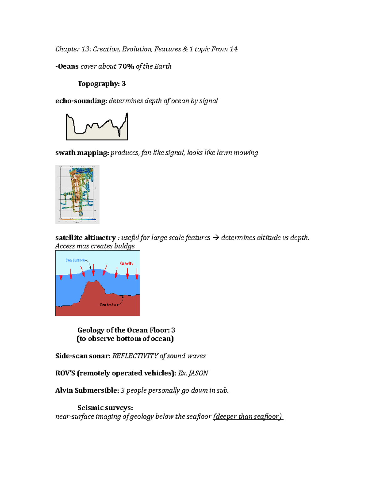 Chapter 13, EOS notes - Chapter 13: Creation, Evolution, Features & 1 ...