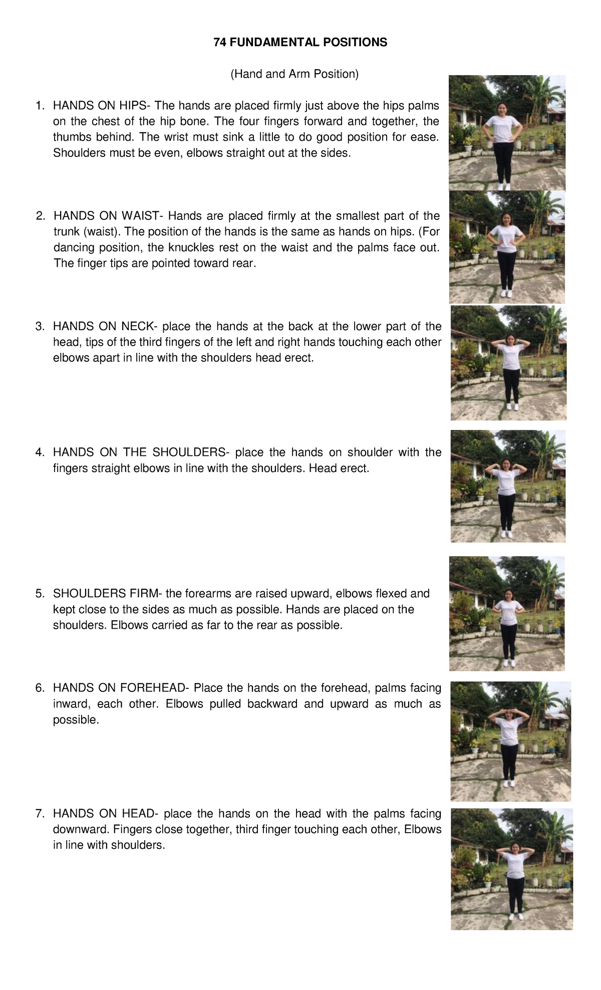 74- Fundamental- Positions - 74 FUNDAMENTAL POSITIONS (Hand and Arm ...