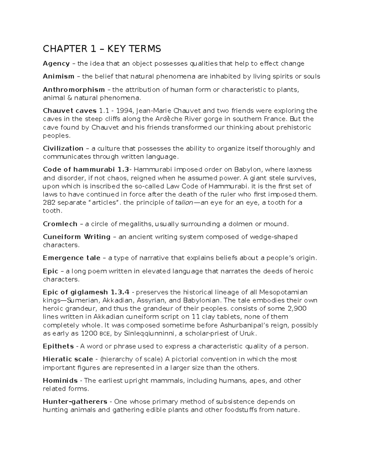 Chapter 1 Key Terms - Unit 1 Exam Prep - CHAPTER 1 – KEY TERMS Agency ...