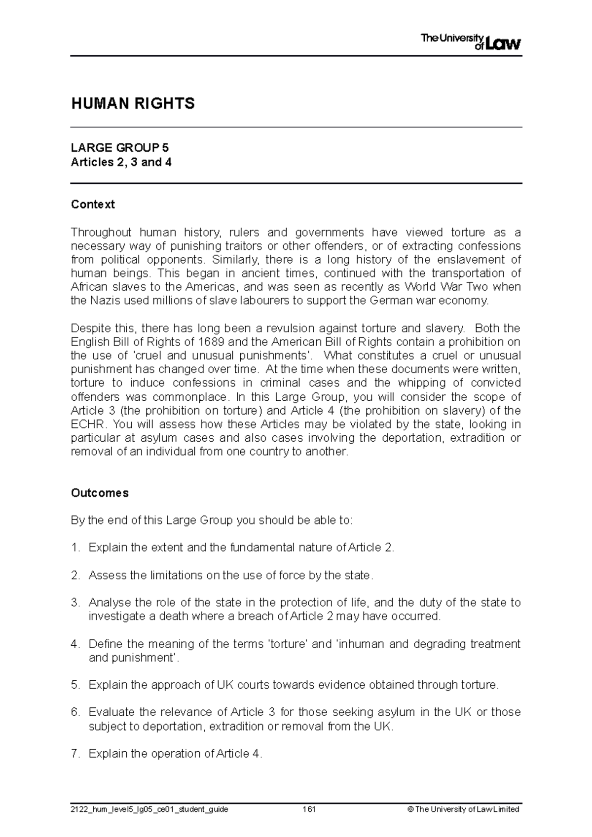 LG5 - Articles 2,3,4 - HUMAN RIGHTS LARGE GROUP 5 Articles 2, 3 and 4 ...