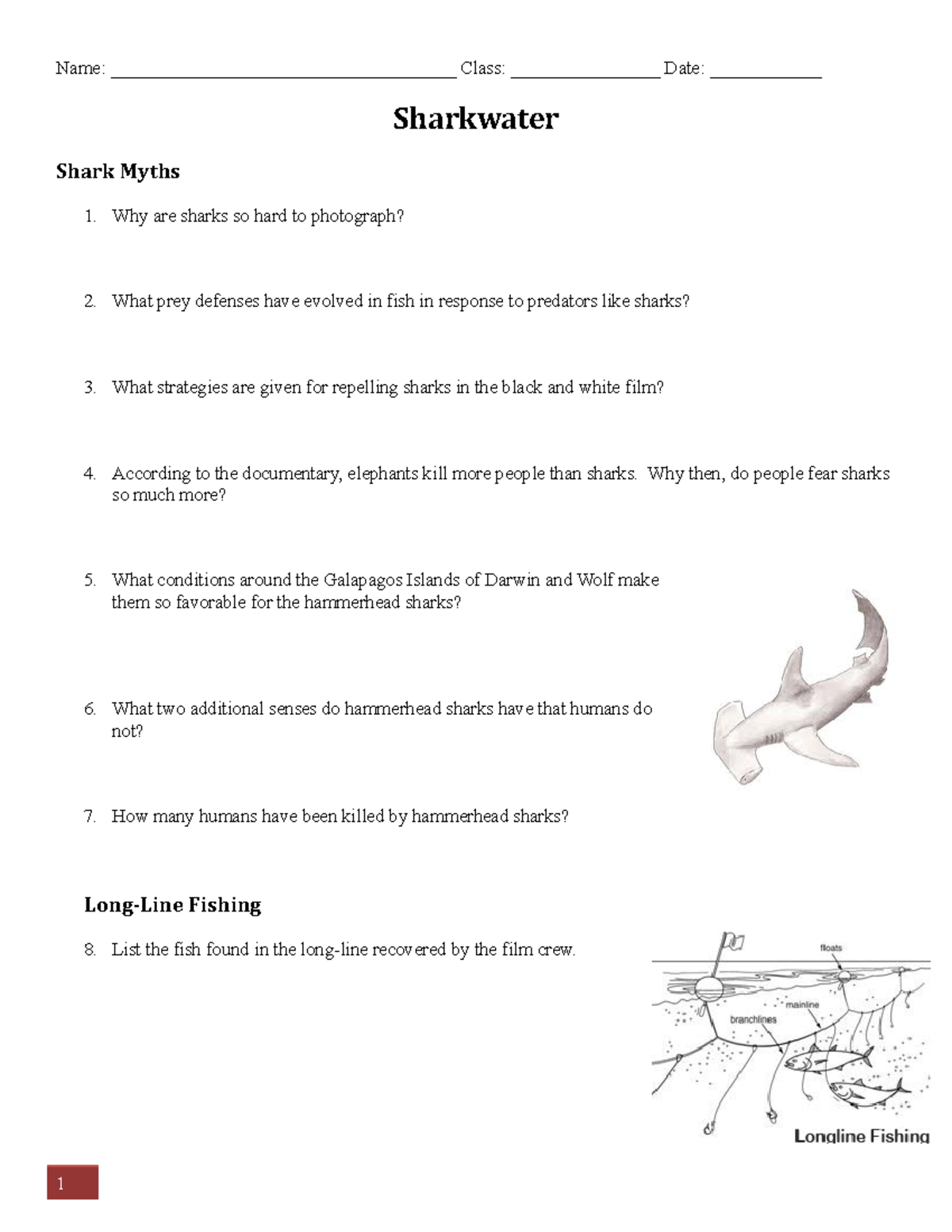 Sharkwater - This is coursework for Introduction To Environmental ...