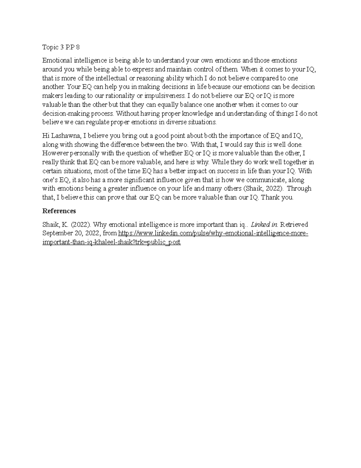 PHI-105 Topic 3 P.P 8 - This assignment goes over a participation point ...