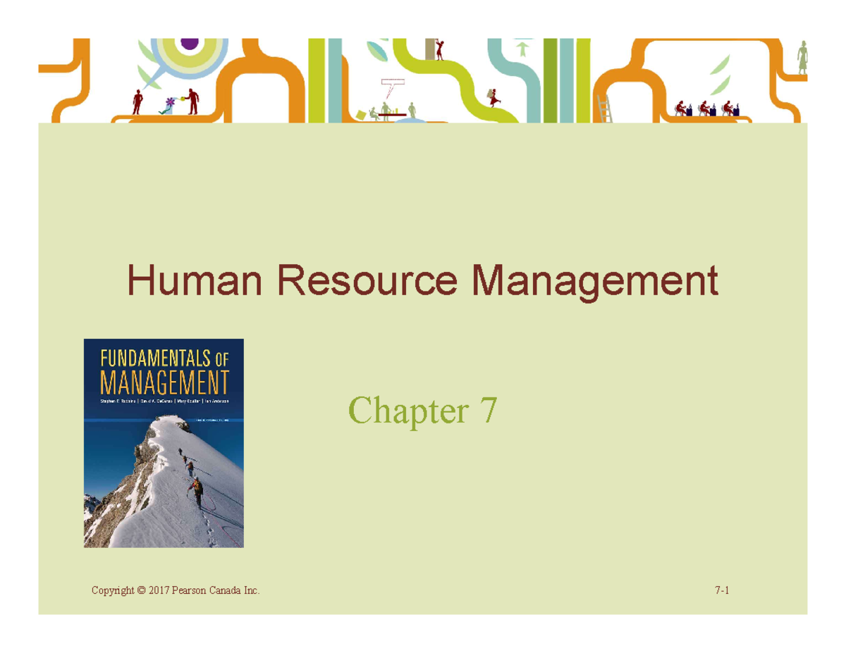 CH7 - HR - Lecture notes CH7 - Human Resource Management Chapter 7 ...