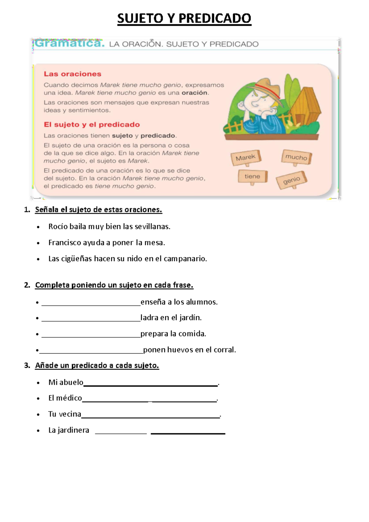 Sujeto-y-Predicado - tarea y apuntes para hacer planificaciones ...