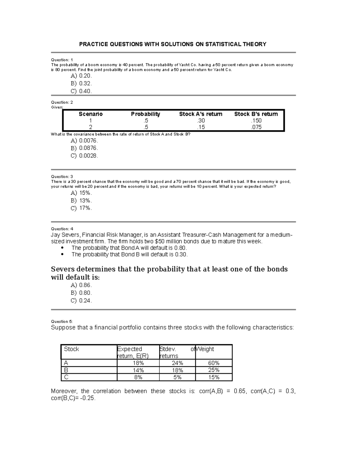 Practice questions with anwers probability concepts (tut5) - PRACTICE QUESTIONS WITH SOLUTIONS ...