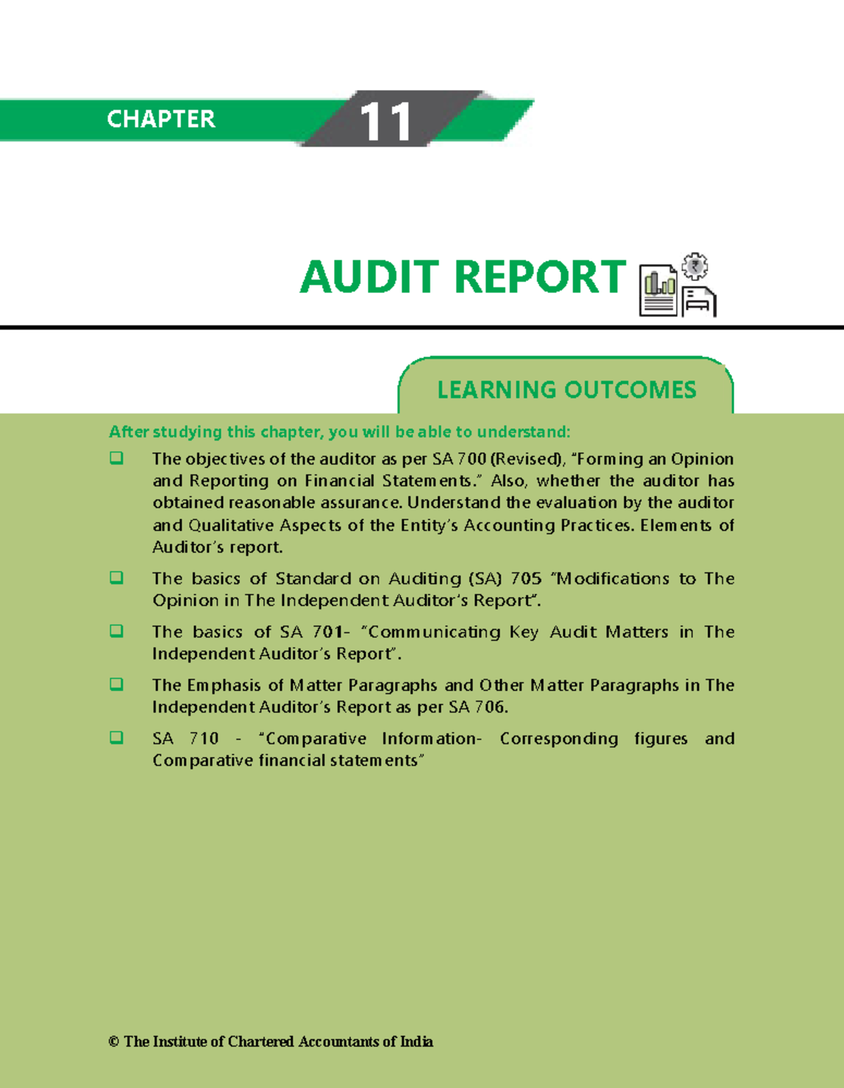 basic audit report - LEARNING OUTCOMES AUDIT REPORT After studying this ...