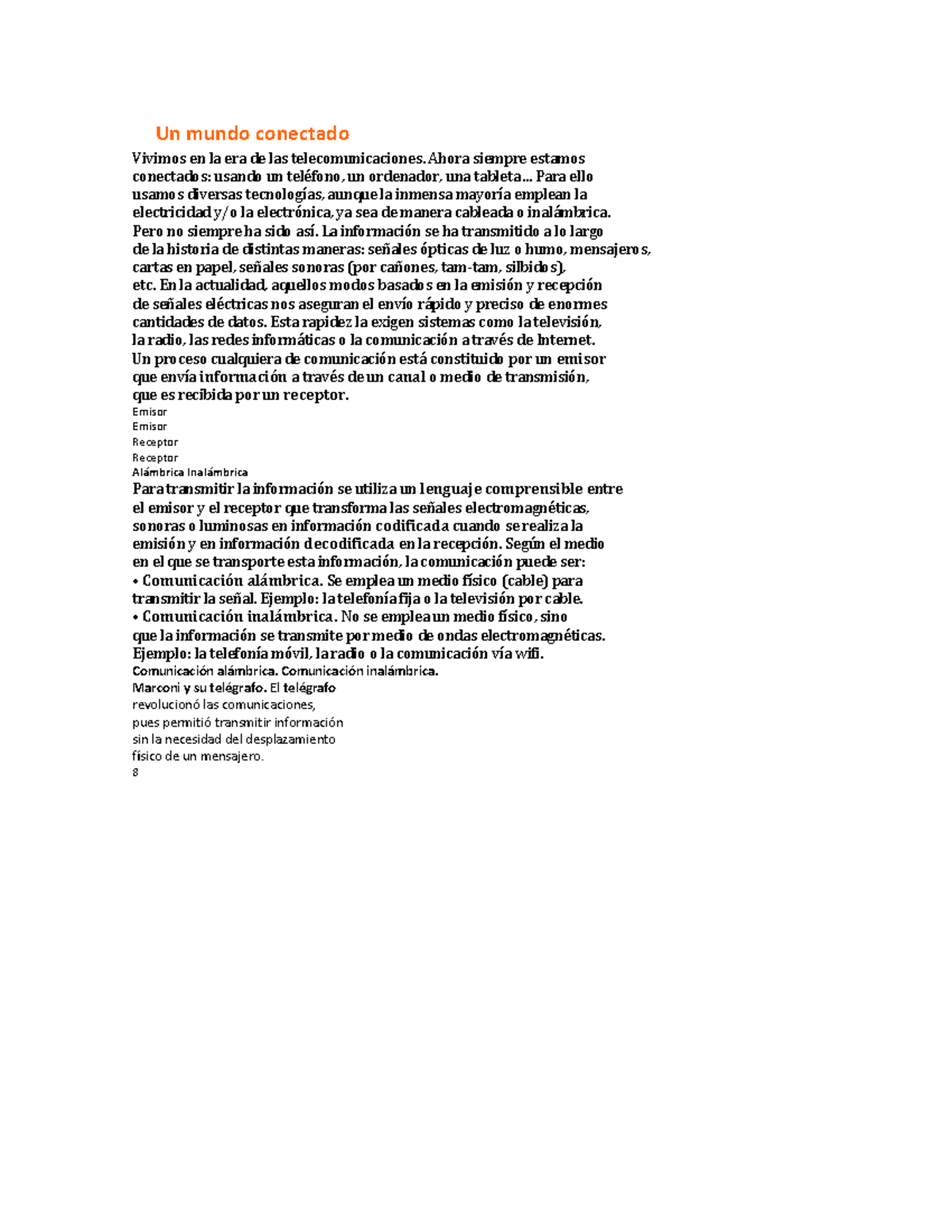 1 Un mundo conectado - 1 Un mundo conectado Vivimos en la era de las ...