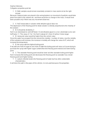 Charles law pre lab - notes - Sophia Imbrescia April 14, 2022 Pre-Lab ...