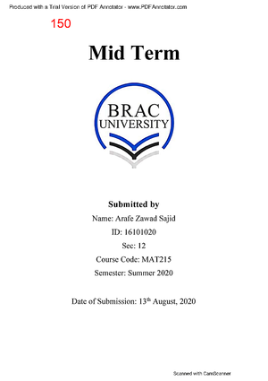 9 - Complex Variables and Laplace Transformations MAT 215 - Studocu