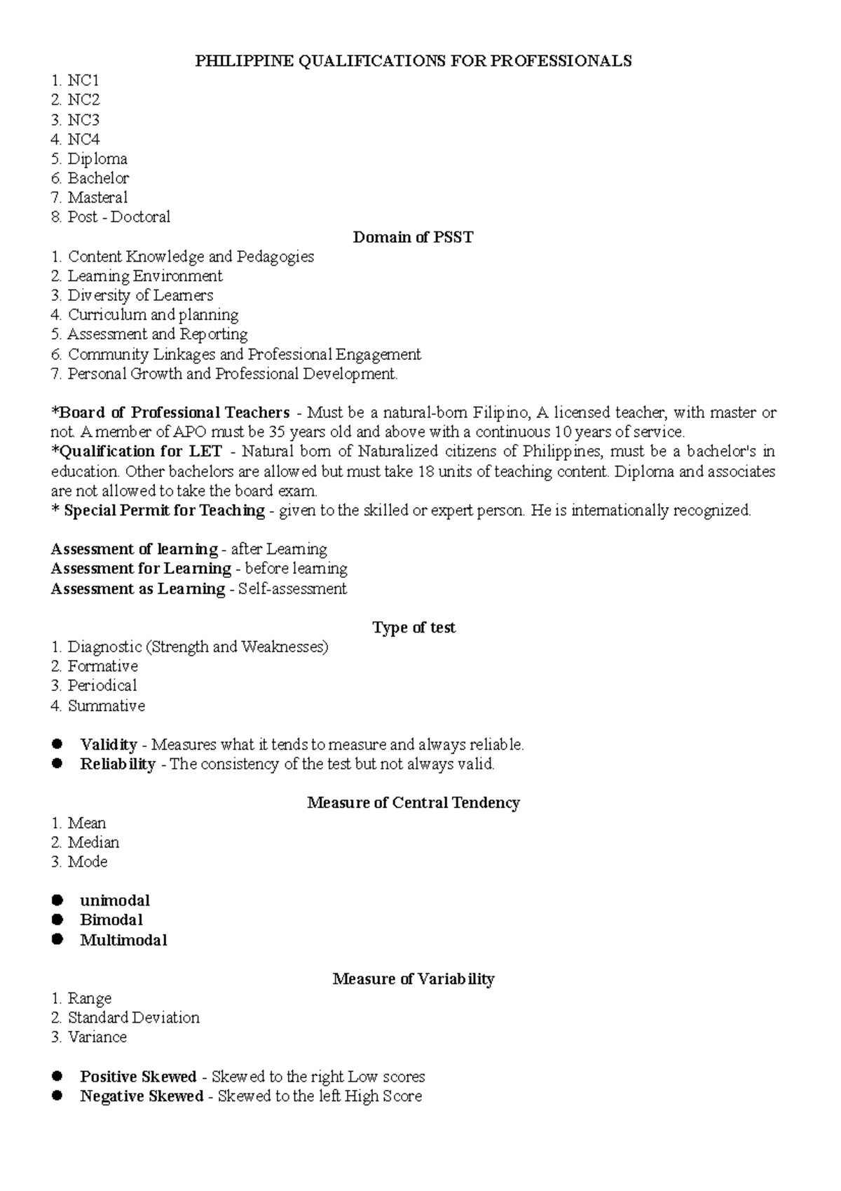 MIX Notes - hi I hope it helps - PHILIPPINE QUALIFICATIONS FOR ...