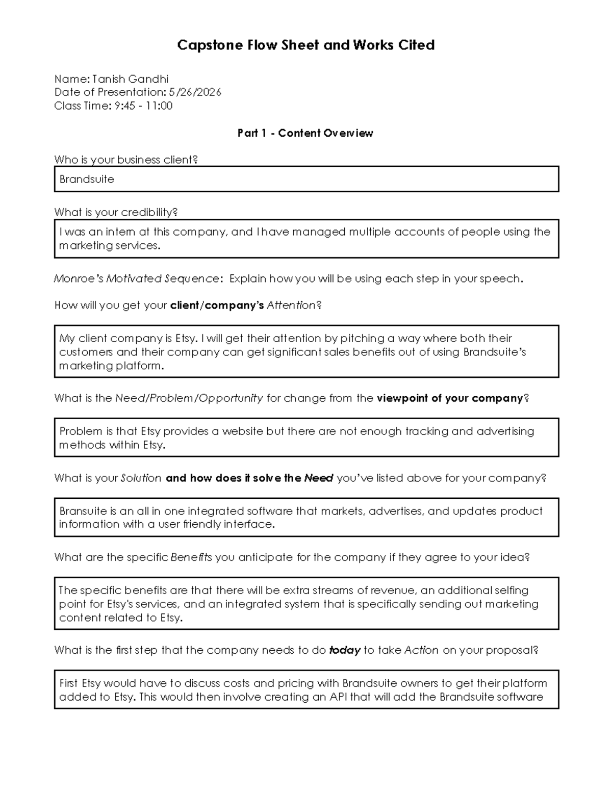 Copy of (Template) Capstone Flow Sheet - MAKE A COPY - Capstone Flow ...