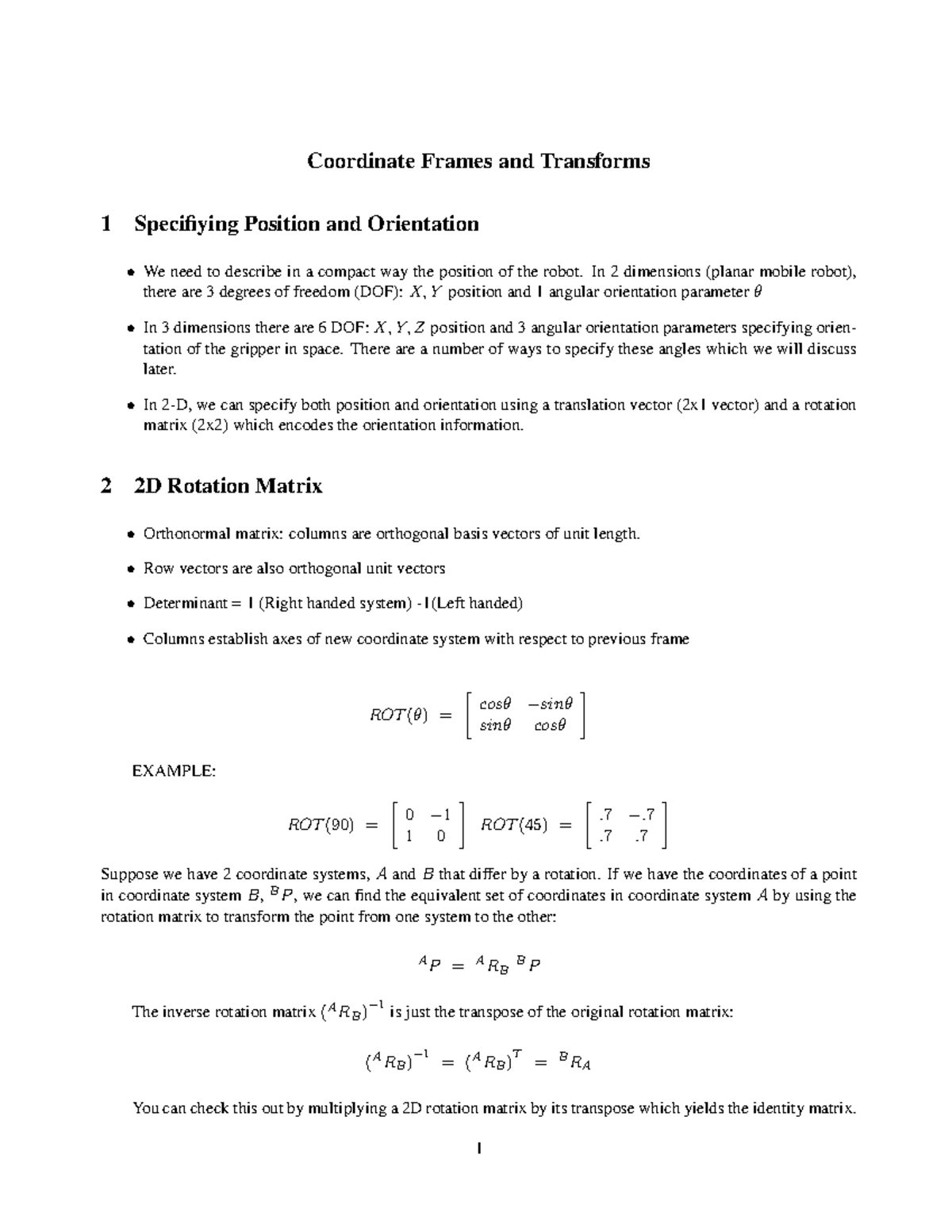 Frames 2 - class notes,project/assignment - Coordinate Frames and ...