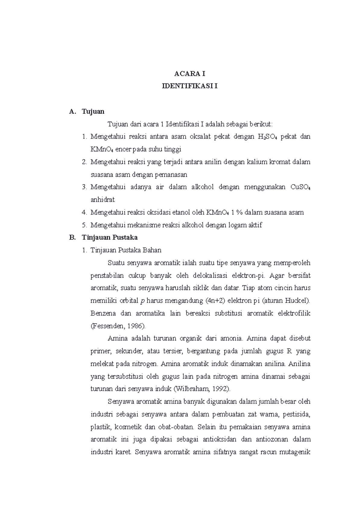 Kimor-1-revisi - A practice of kimor - ACARA I IDENTIFIKASI I A. Tujuan ...