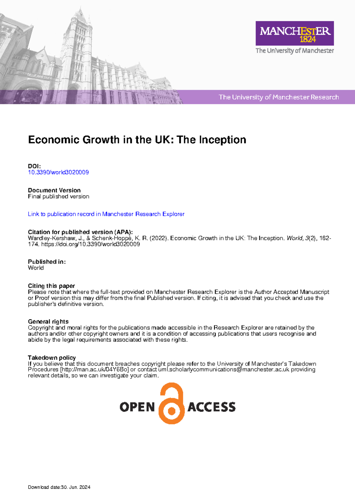 Uni of Manchester econ growth - The University of Manchester Research ...