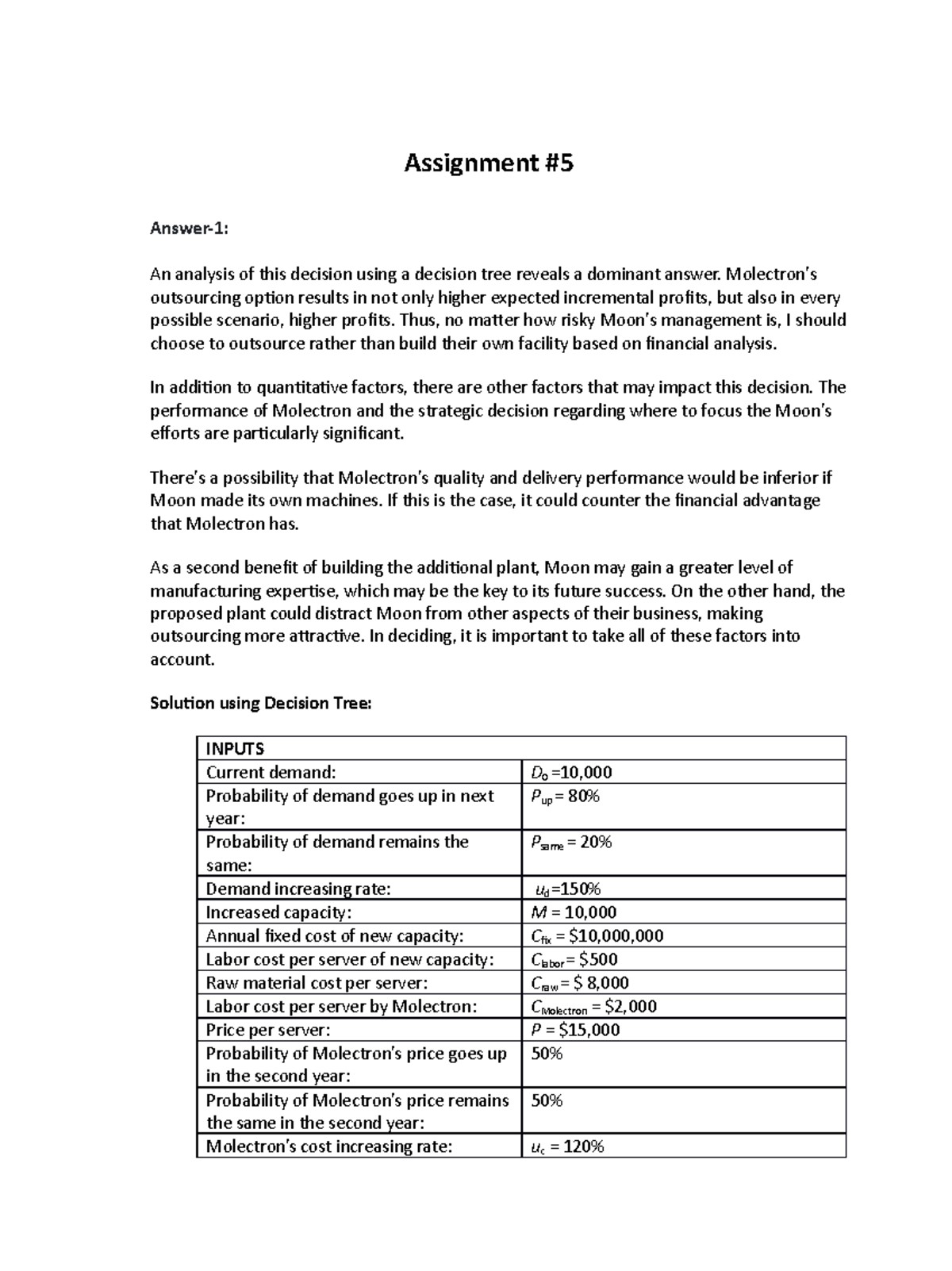 Assignment 5 - Homework solutions - Assignment Answer-1: An analysis of ...