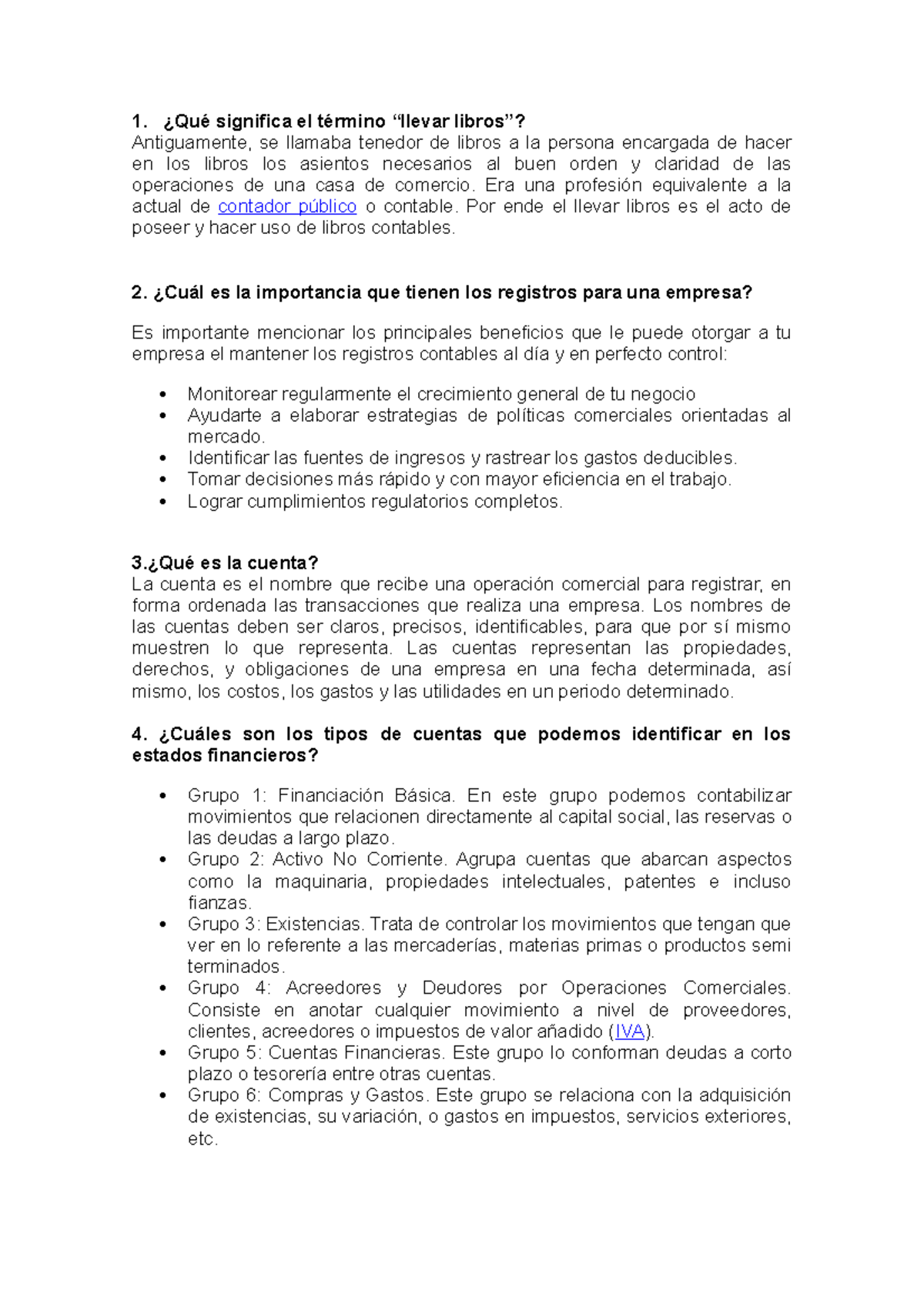 Tarea 6.1 olimpia - Cuestionario práctico - 1. ¿Qué significa el ...