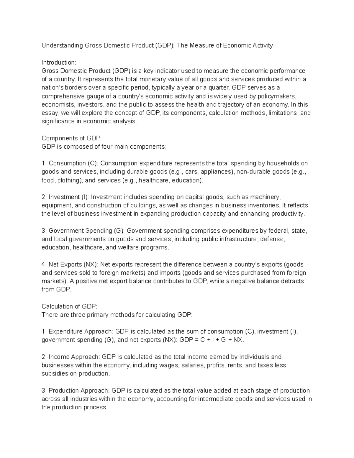 GDP - sedfrgt - Understanding Gross Domestic Product (GDP): The Measure ...