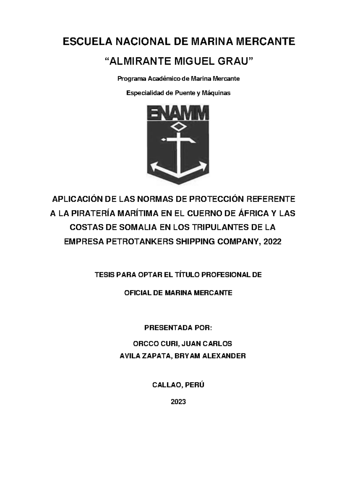 Tesis Final Orcco & Avila - Presentar A LOS Jurados Enamm 25-06-2023 ...