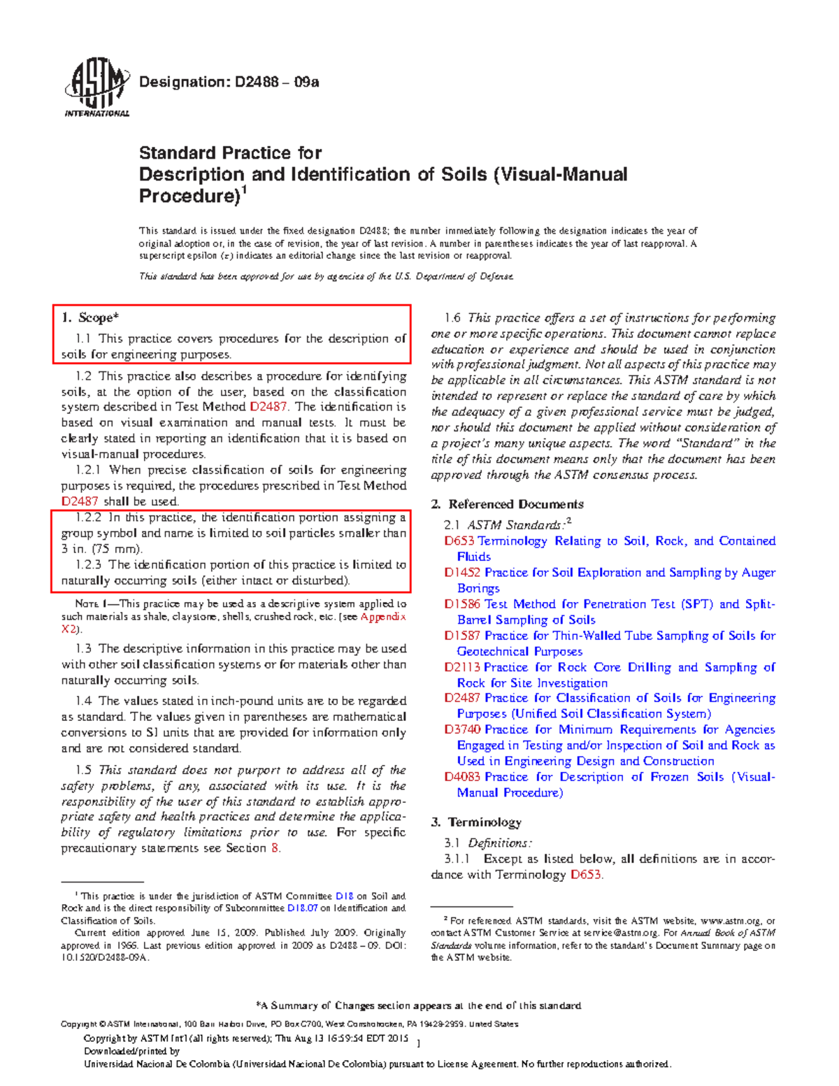 ASTM D 2488 09a Standard Practice - Designation: D2488−09a Standard ...