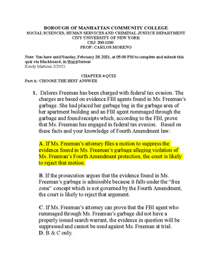 Lesson 13 - Chimel v. California - Chimel v. California 395 US 752 ...