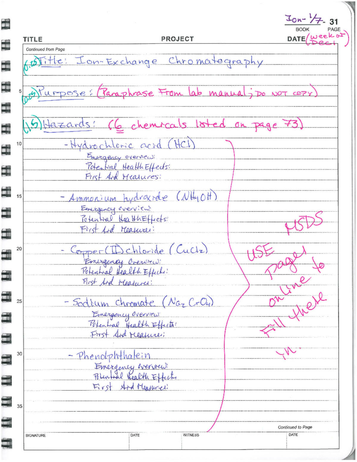 Ion lab - prep and write up notes - Chem 1002 - Studocu
