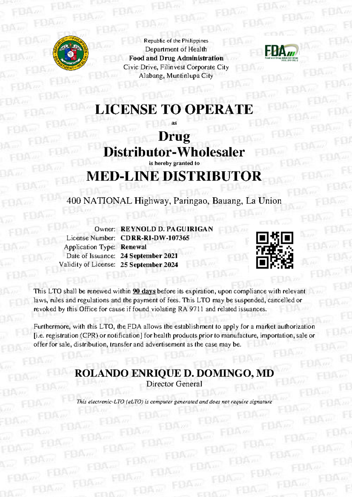 LTO- Drugs - lecture - Republic of the Philippines Department of Health ...