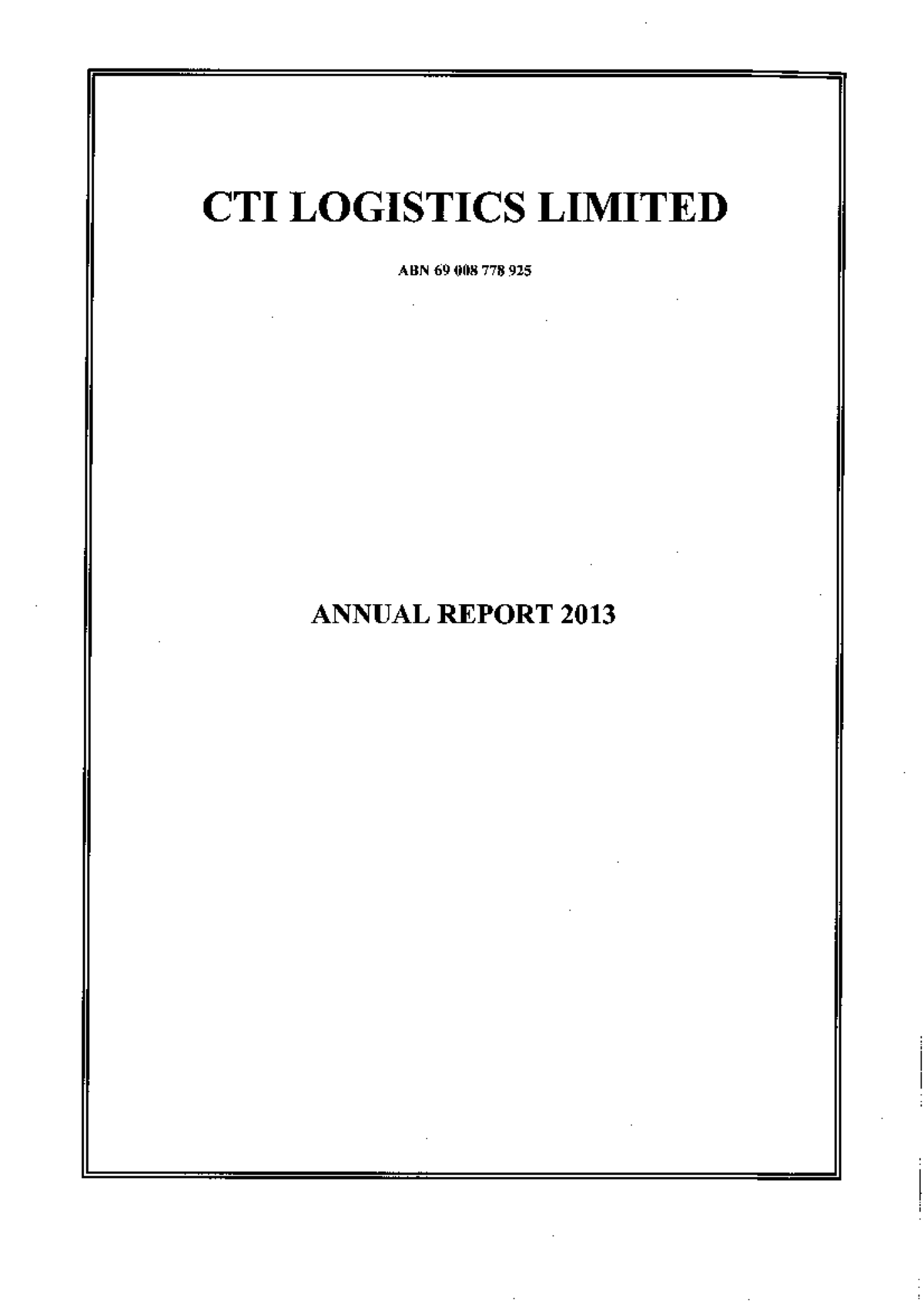 Cti-logistic 2013 - Practice solutions - FIN 200 - Studocu