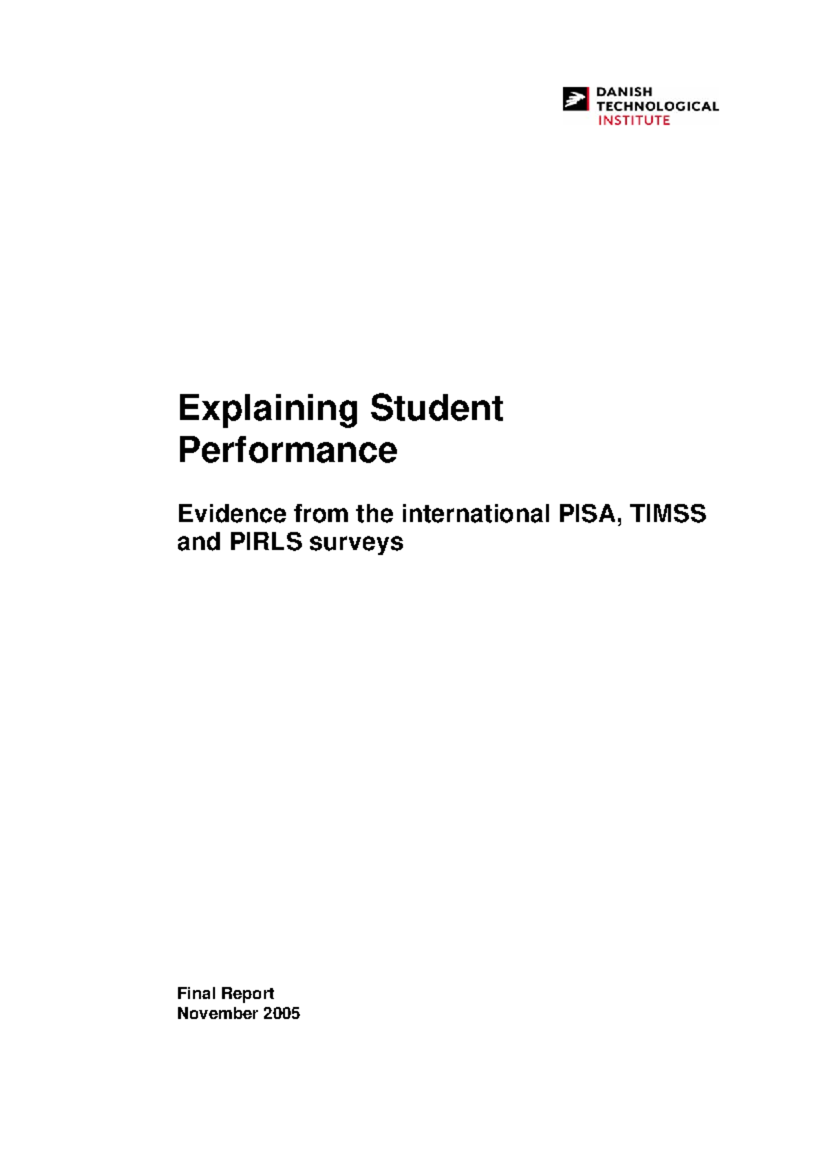 35920726 - nsnsns - Explaining Student Performance Evidence from the ...