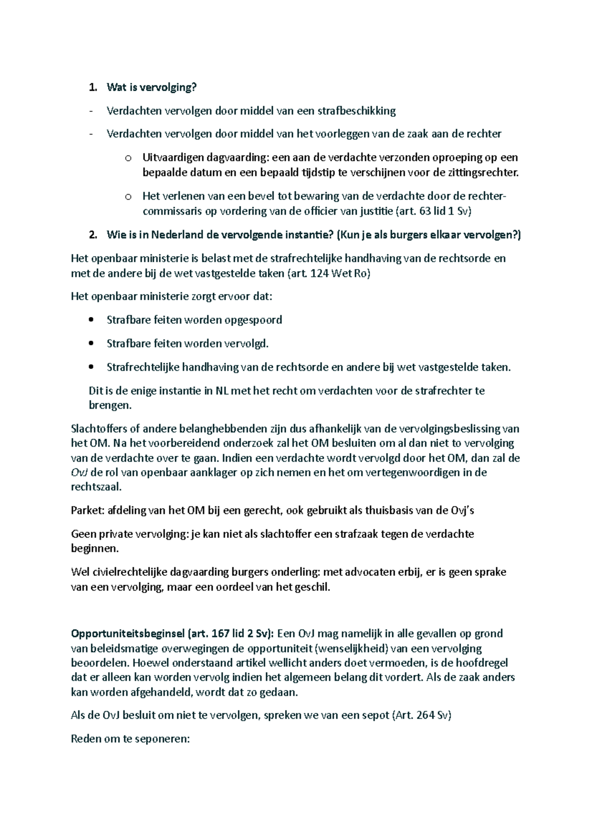 Probleem 4-Strafrecht - Wat is vervolging? Verdachten vervolgen door ...