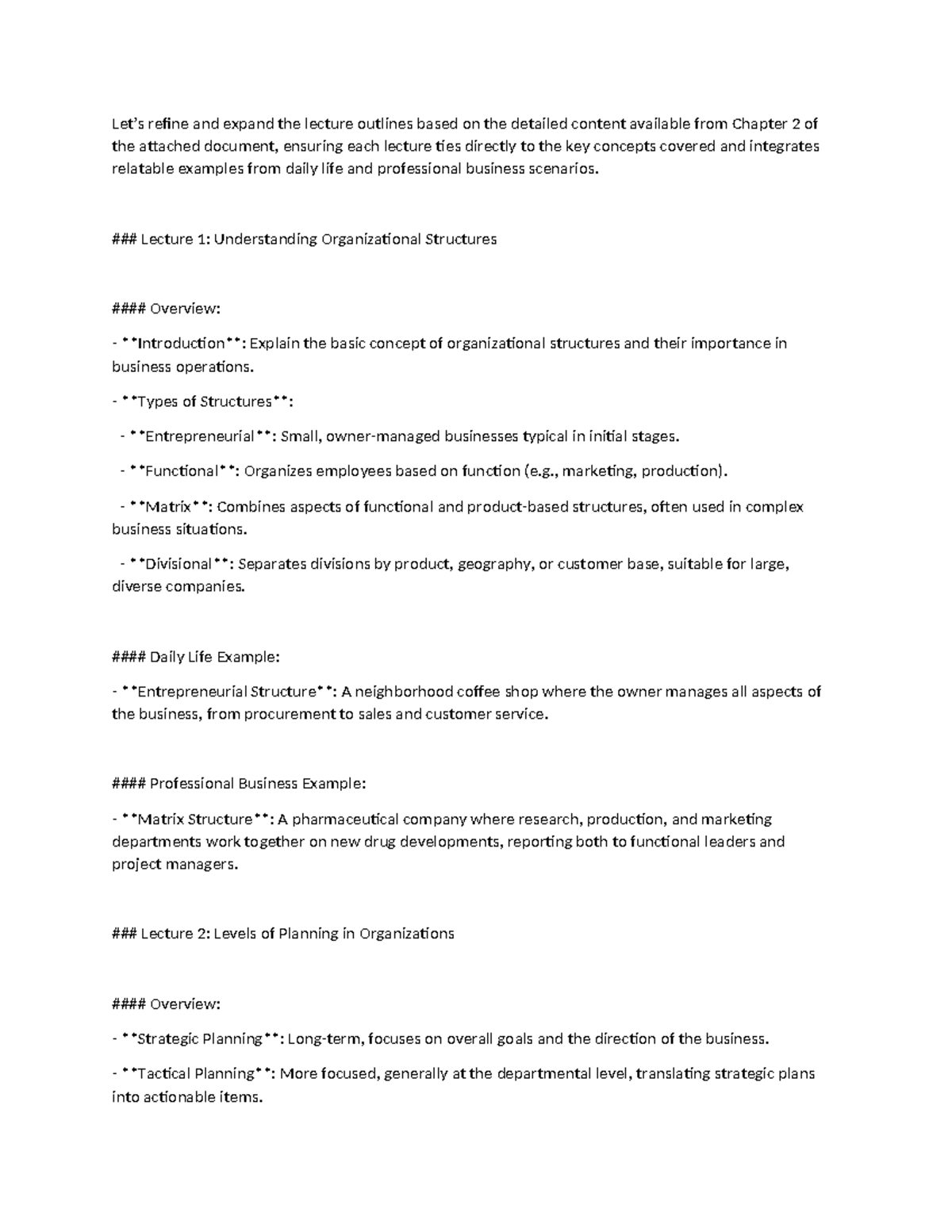 Lecture 2 - ACCA F1 - Let’s refine and expand the lecture outlines ...