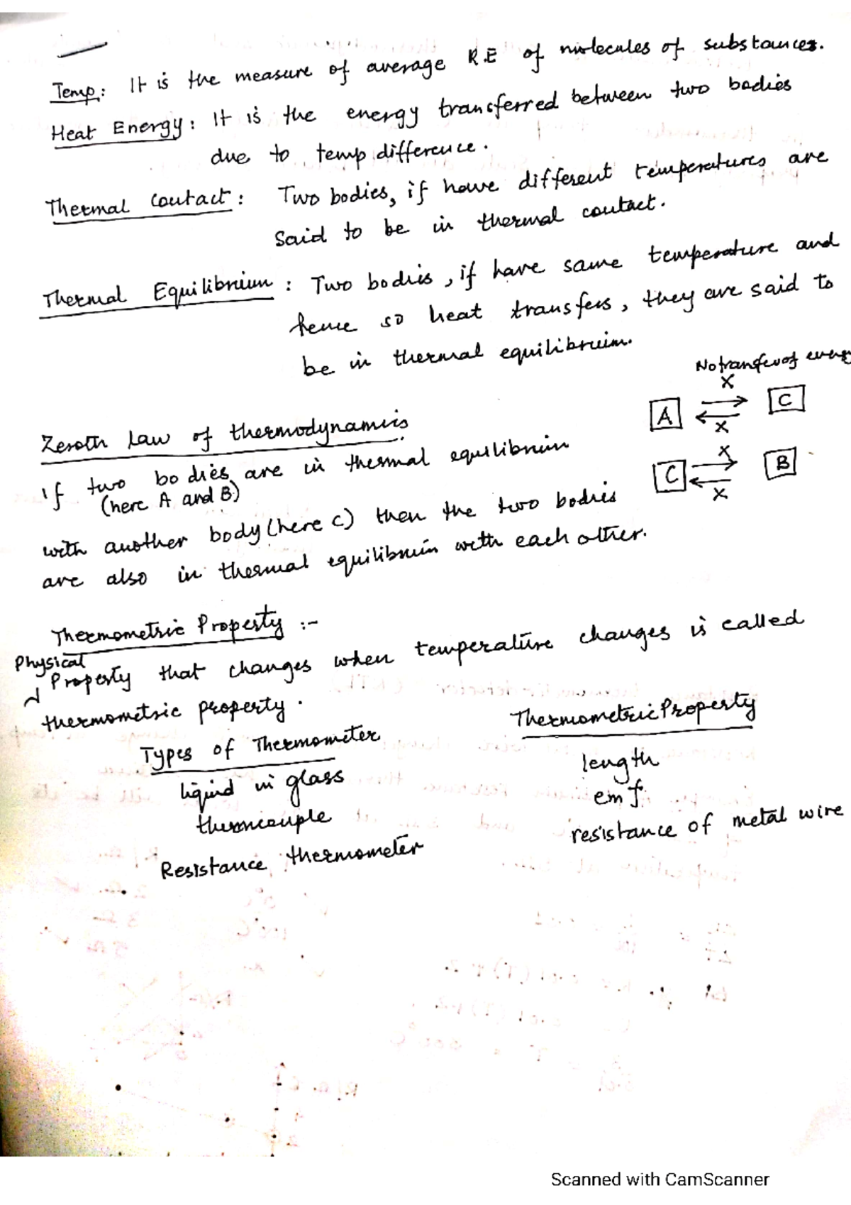 Temperature notes - It is the measure of average R of molecules of subs ...