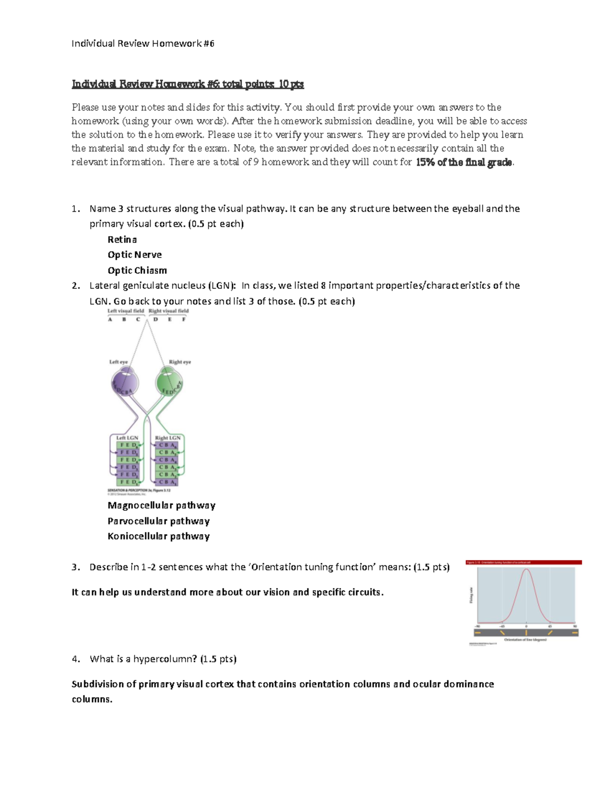 Individual Review Homework #6 - You should first provide your own ...