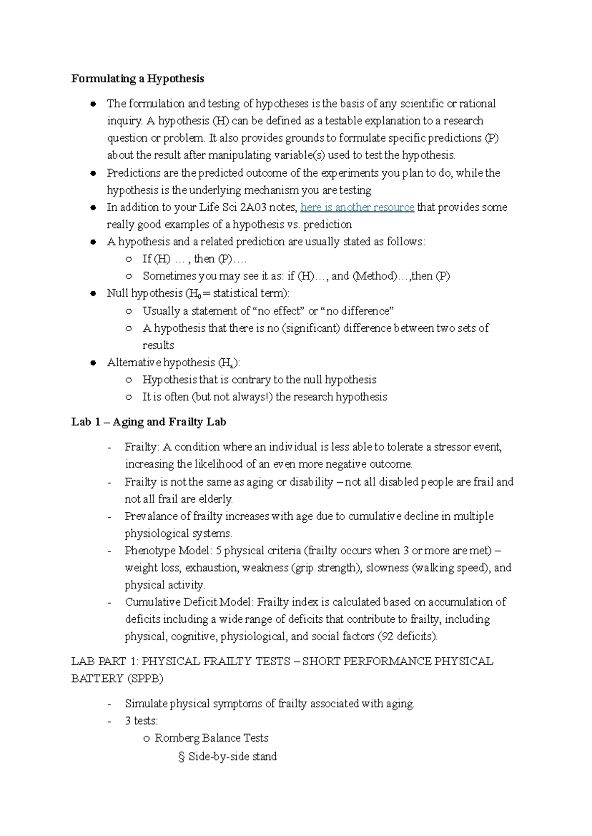 Lifesci Lab Test Study - Quick notes I created about the pressbook (lab ...