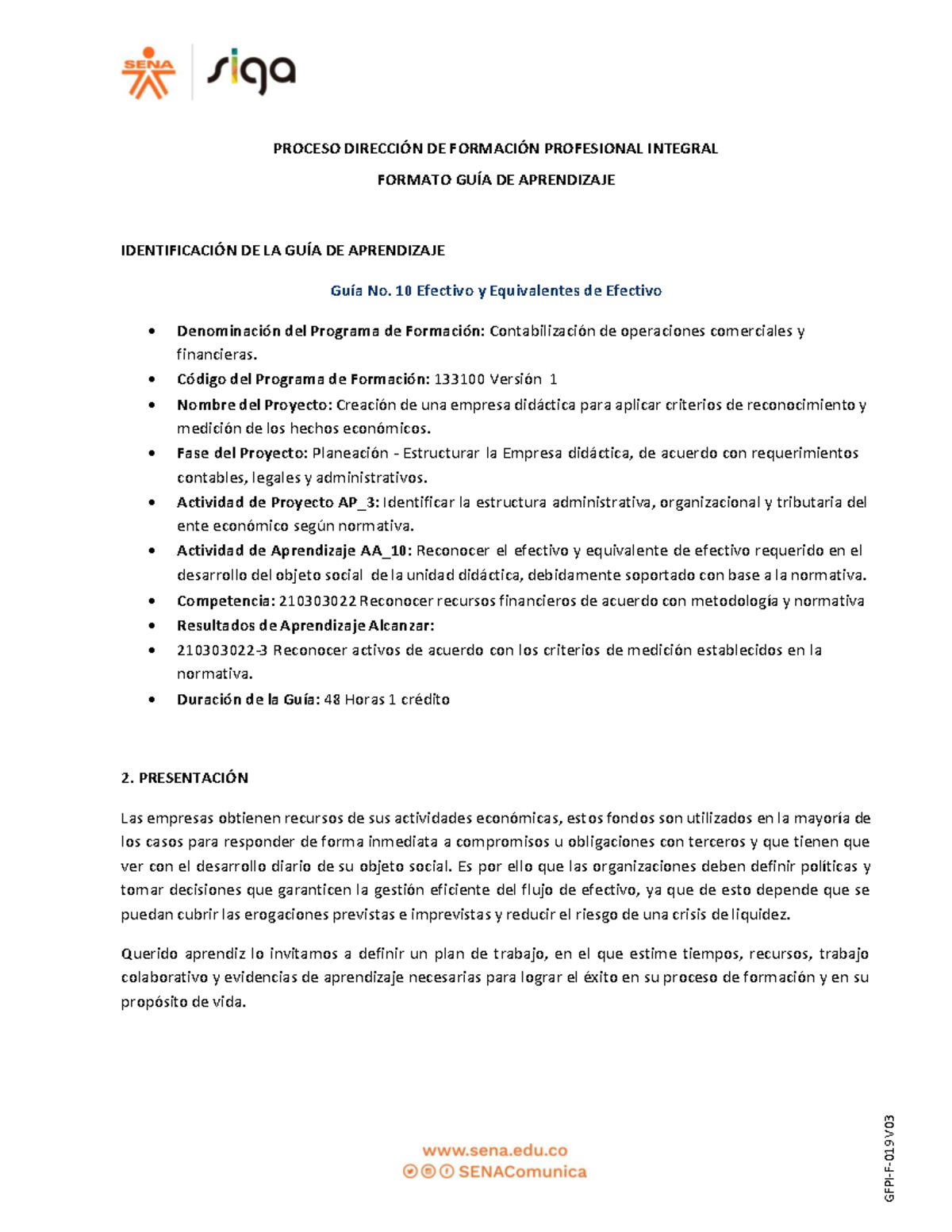 GUIA 10 Terminada - ay esta la guia 10 - PROCESO DIRECCI”N DE FORMACI”N PROFESIONAL INTEGRAL ...