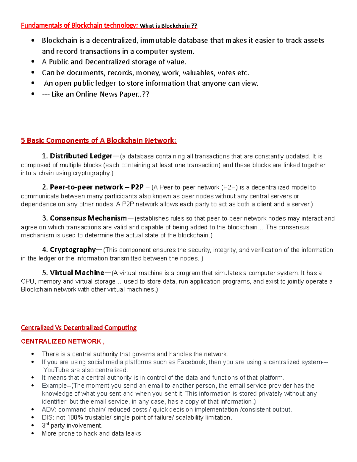 Module 1 blockchain - QGHGWGFYQHWFWHBF - Fundamentals of Blockchain ...