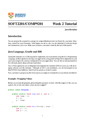 Lecture 12 - 412214 - SOFT2201/COMP9201: Software Design and ...