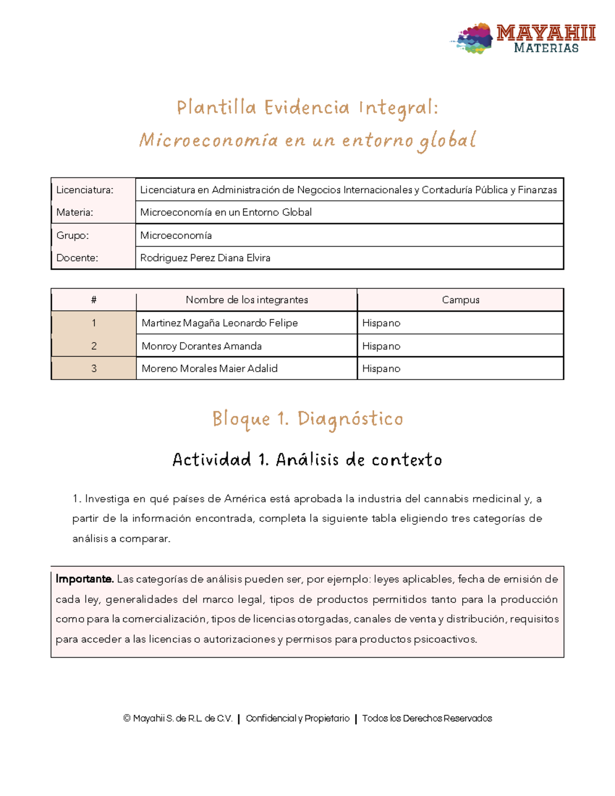A1 LFMM AMD AMMM - Bloque 1. Diagnóstico Actividad 1. Análisis de ...