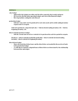 Module 11 ACC 118 - MODULE 11 COMPUTE THE DELIVERY CYCLE TIME, THE THROUGHPUT TIME, AND THE ...